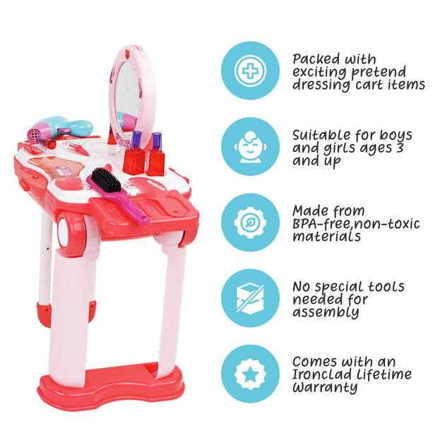 Play Brainy Mini Makeup Vanity for Little Girls