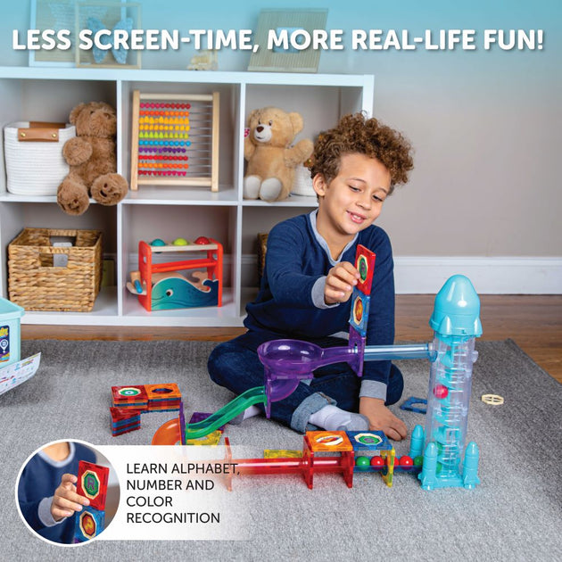 Play Brainy™ Magnetic Marble Run – 72 Pieces (STEM Educational Toys Se